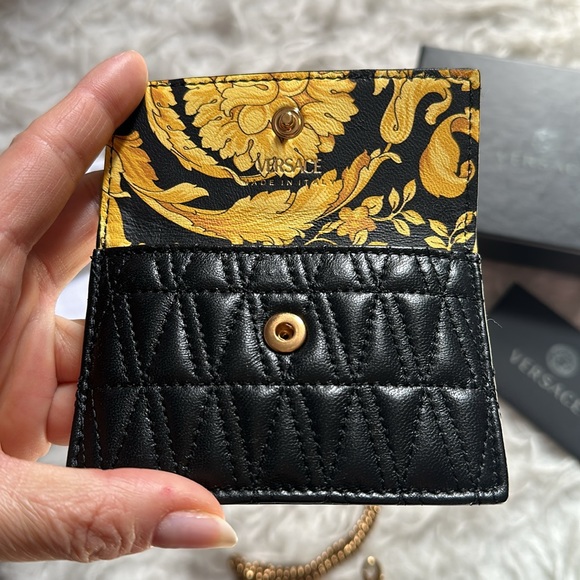 Versace | Accessories | Versace Card Wallet With Chain | Poshmark